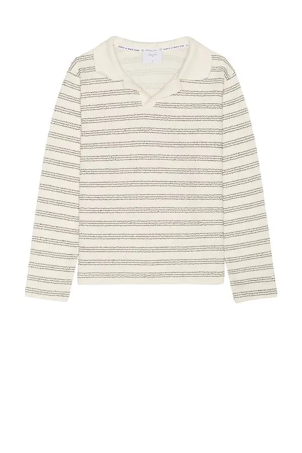 PERCIVAL Laurent Long Sleeve Regular Polo In Cream