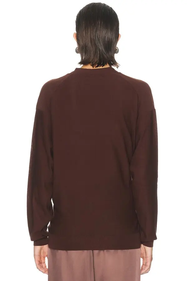 LEMAIRE Relaxed Twisted Cardigan In Purple