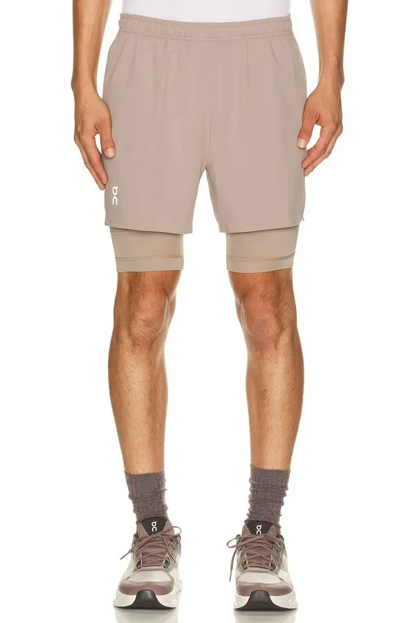 On Train 2-in-1 Shorts In Tan