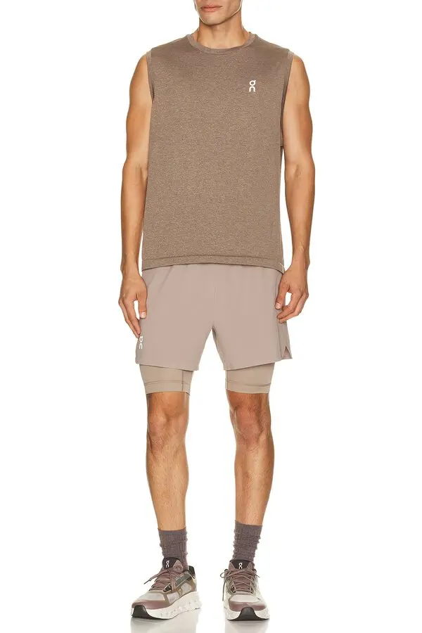 On Train 2-in-1 Shorts In Tan