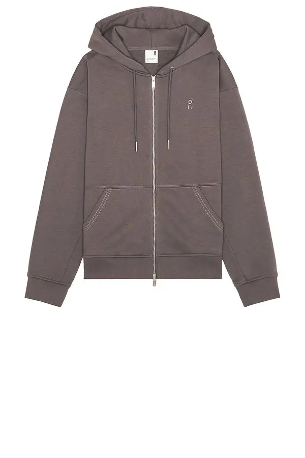 On Club Collective Fz Hoodie In Grey - Ember