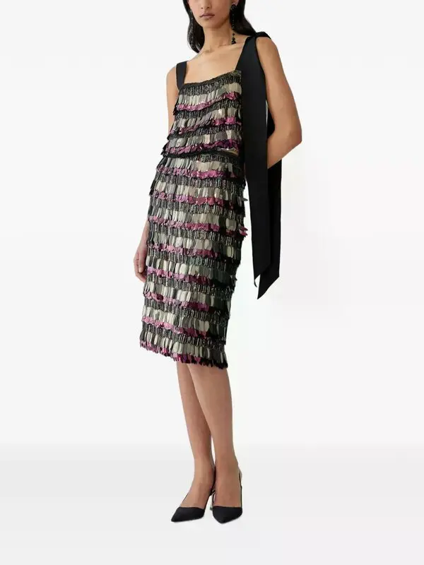Carolina Herrera Sequin-embroidered Midi Skirt
