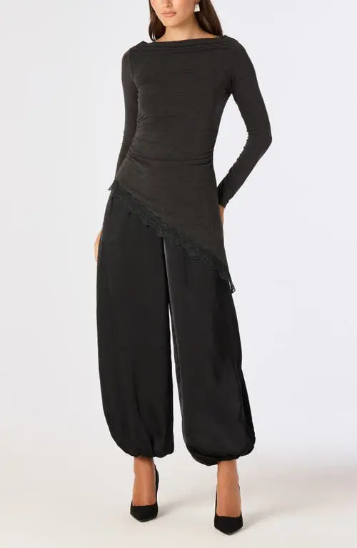 Astr The Label Airen Satin Jogger Pants