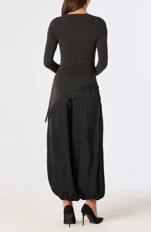 Astr The Label Airen Satin Jogger Pants