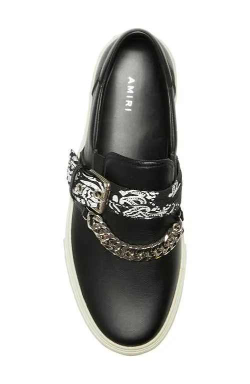 Amiri Bandana Chain Slip-on Sneaker