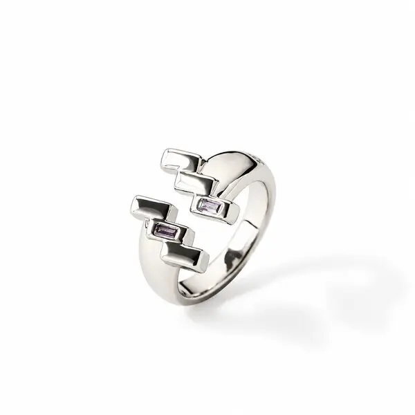 QIBAI Aquarius Zodiac Ring