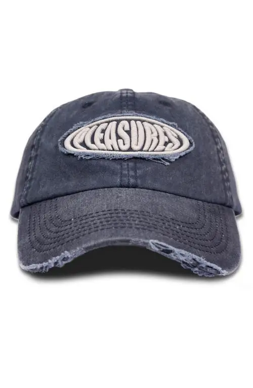 PLEASURES Bubble Rip Baseball Cap - Navy