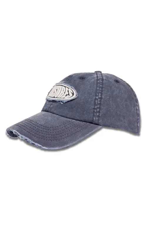 PLEASURES Bubble Rip Baseball Cap - Navy