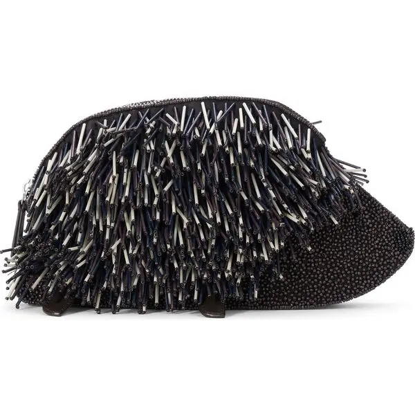 Staud Porcupine Beaded Clutch - Black Multi