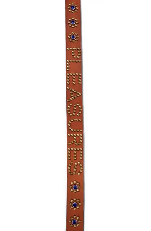 PLEASURES Stud Leather Belt - Brown