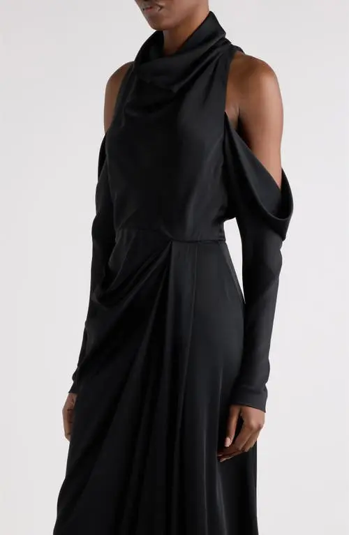 Givenchy Draped Cold Shoulder Column Gown