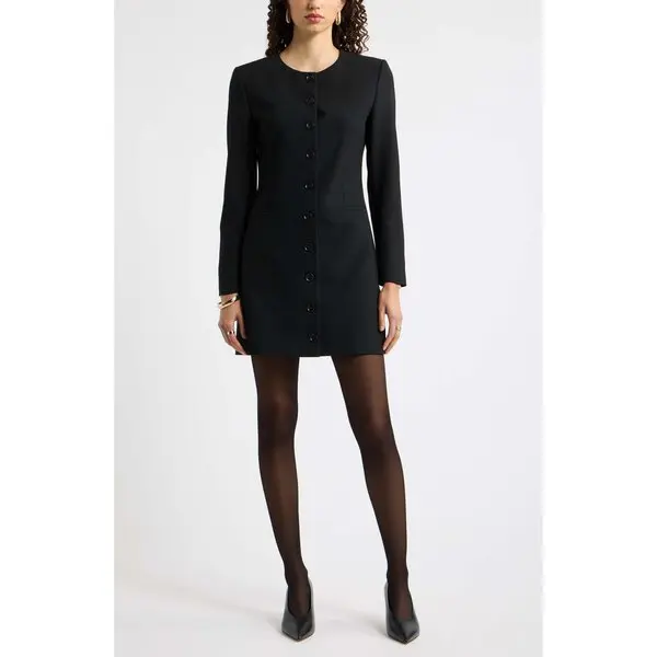 Nordstrom Collarless Blazer Minidress