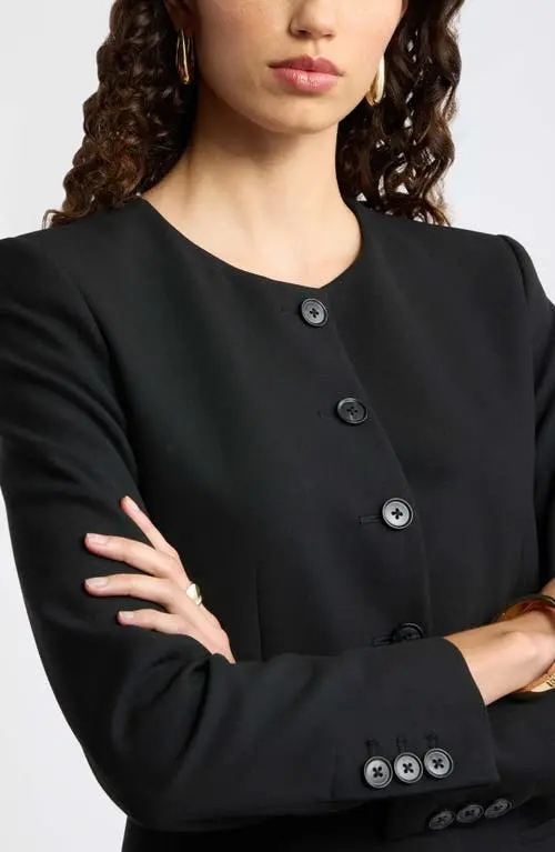 Nordstrom Collarless Blazer Minidress