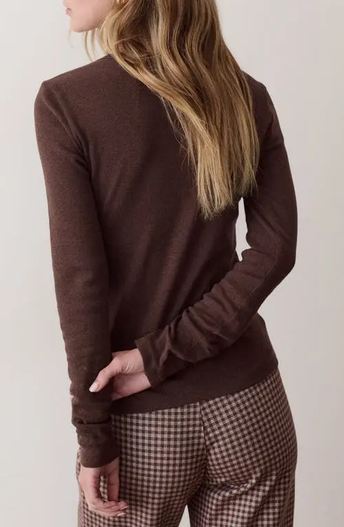Marine Layer Mini Rib Long Sleeve Crewneck T-shirt