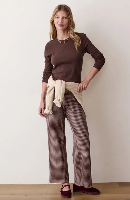 Marine Layer Mini Rib Long Sleeve Crewneck T-shirt