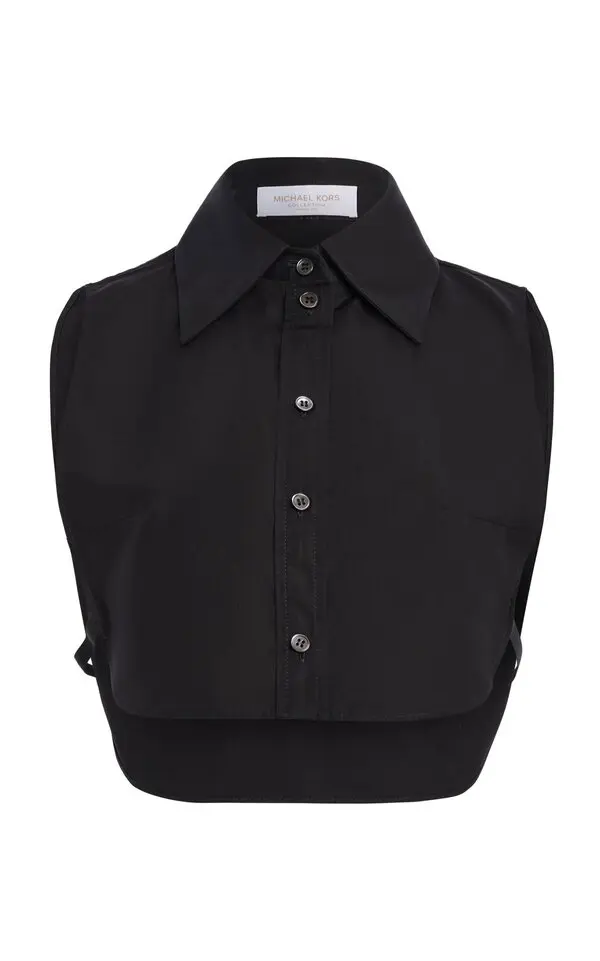 Michael Kors Dickey Cotton Top - Black