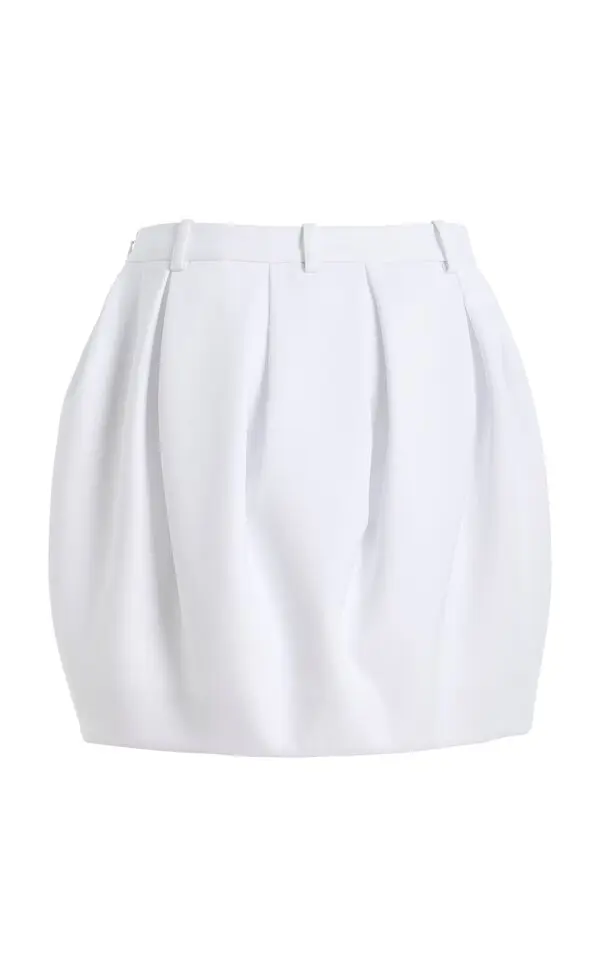 Michael Kors Pleated Bubble Cotton-blend Mini Skirt