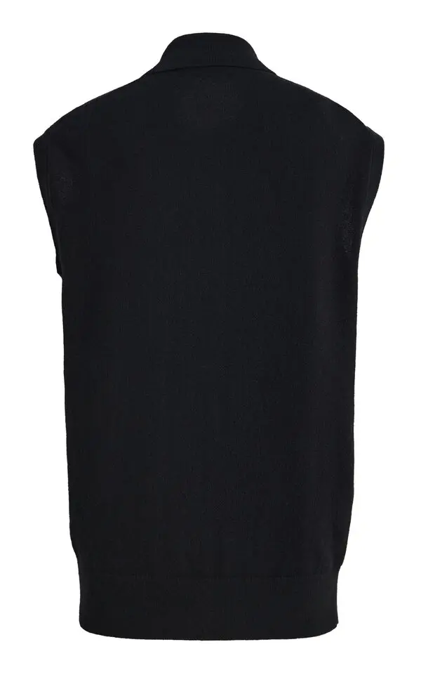 Michael Kors Sleeveless Cashmere Polo Top