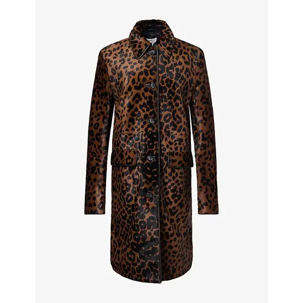 TOTEME Print Calf Hair Coat - Leopard