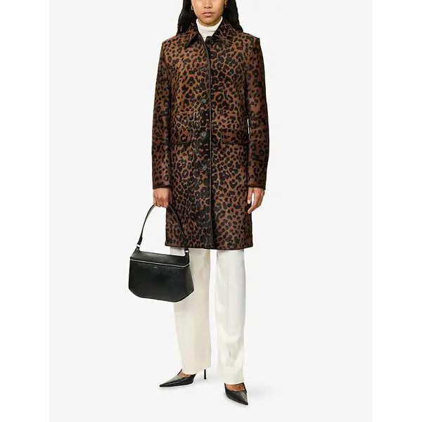 TOTEME Print Calf Hair Coat