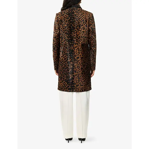 TOTEME Print Calf Hair Coat