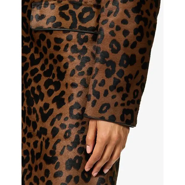 TOTEME Print Calf Hair Coat