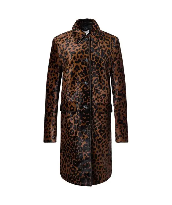 TOTEME Print Calf Hair Coat - Leopard