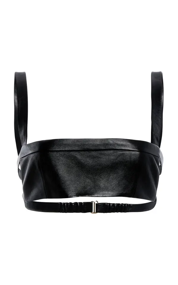 Michael Kors Bandeau Leather Top