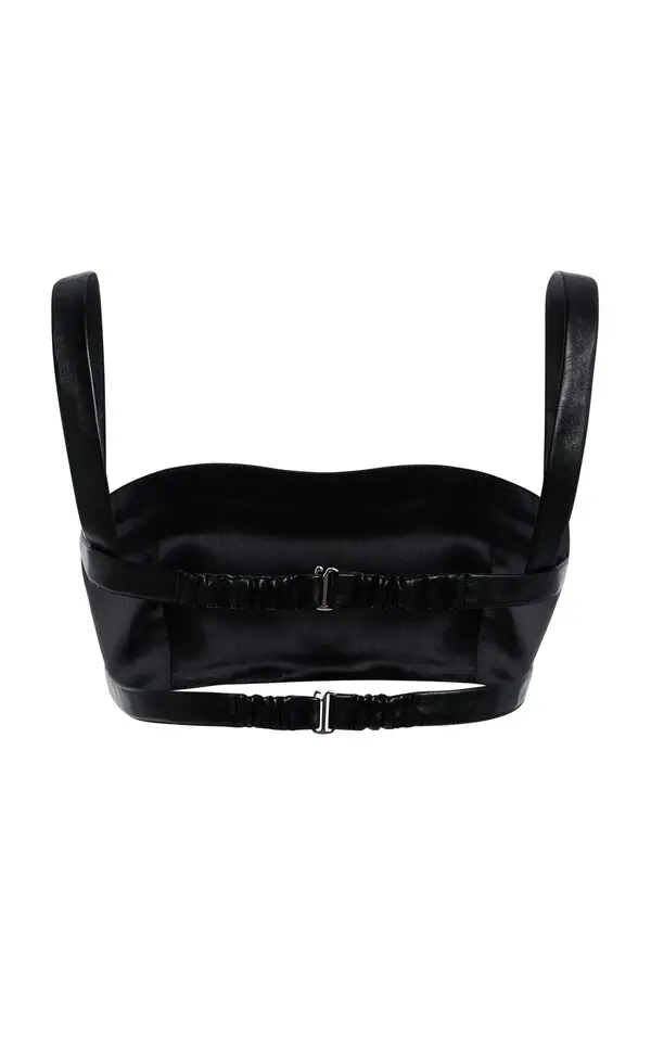 Michael Kors Bandeau Leather Top