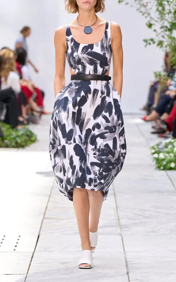 Michael Kors Bubble Cotton Midi Dress