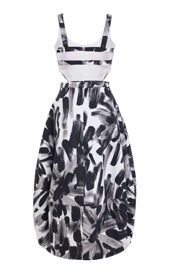 Michael Kors Bubble Cotton Midi Dress