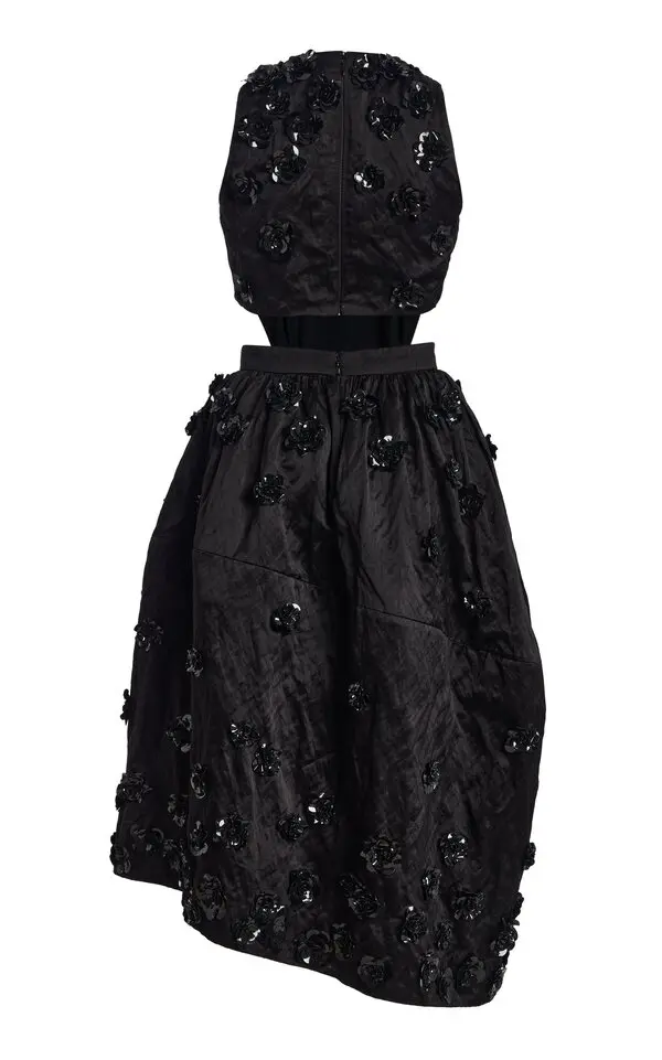 Michael Kors Bubble Floral Embroidered Midi Dress