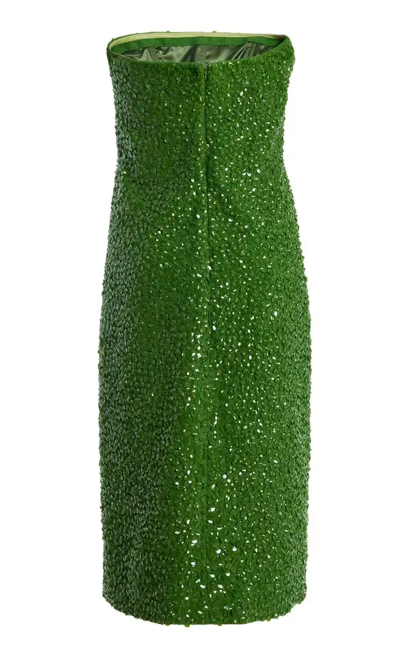 Michael Kors Molten Sequined Wool-blend Midi Dress