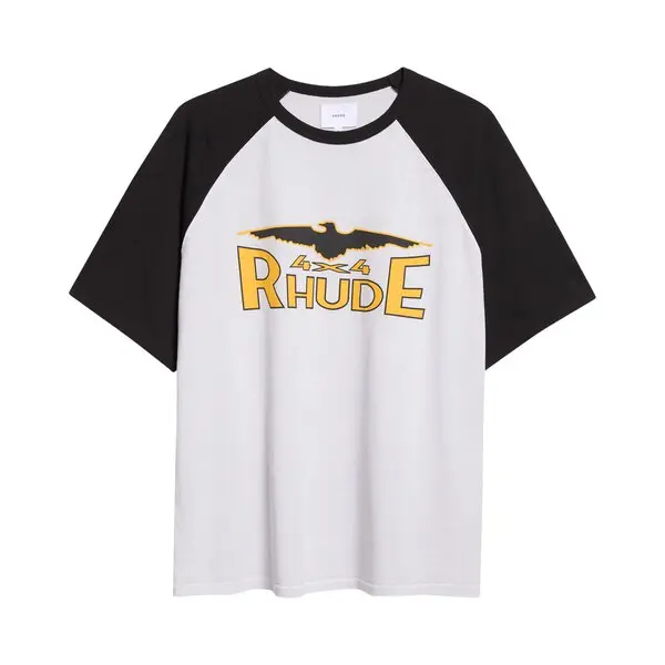 Rhude 4x4 Spirit Raglan Tee 'vintage /vintage Black/yellow