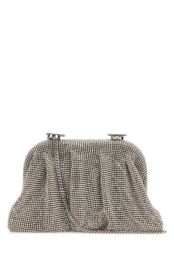 Benedetta Bruzziches Embellished Fabric Small Venus Clutch