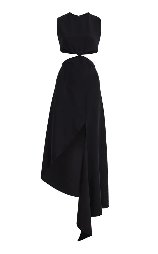 Michael Kors Cutout Stretch-wool Midi Dress
