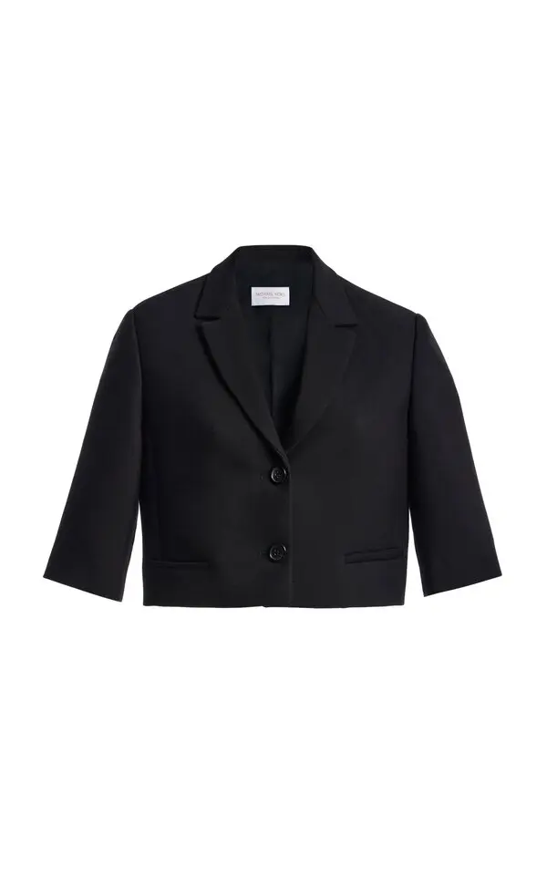 Michael Kors Bolero Cropped Wool-blend Blazer