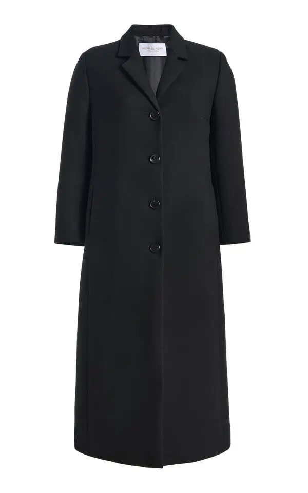 Michael Kors Fitted Reefer Wool-blend Coat