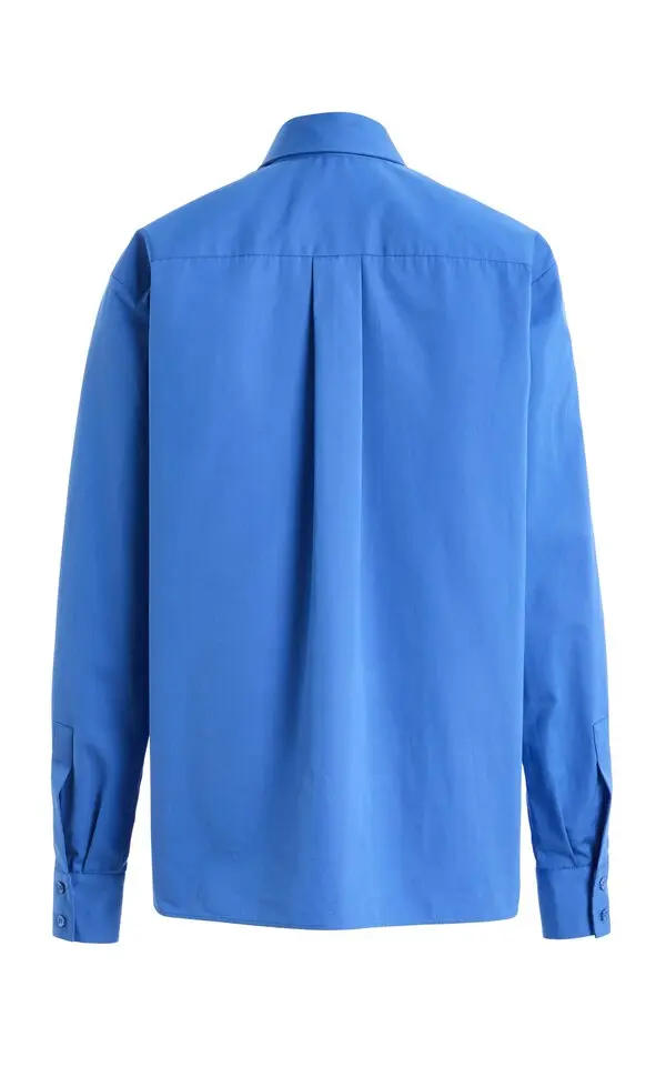 Michael Kors Katia Button-down Cotton Shirt - Blue
