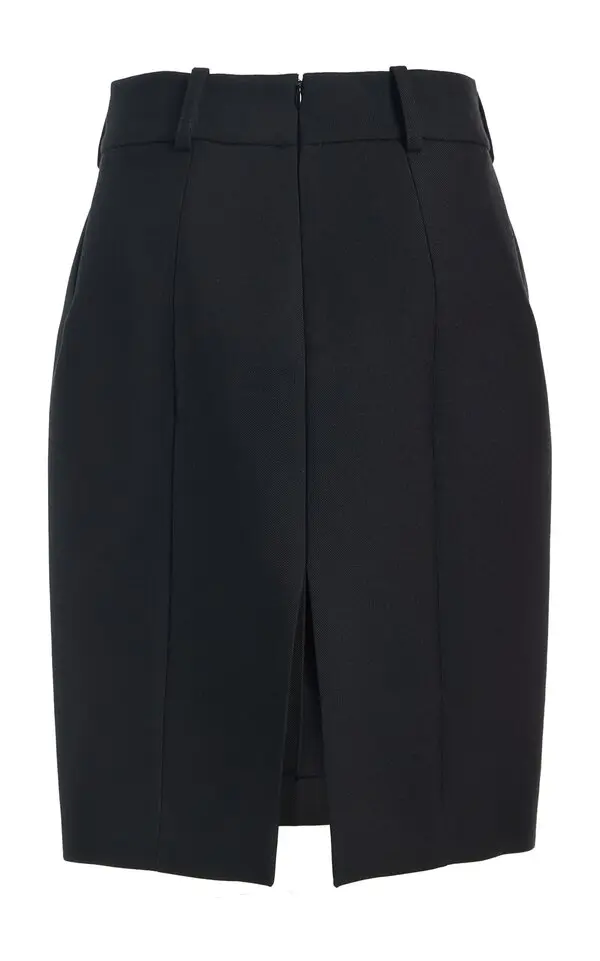 Michael Kors Pleated Wool-blend Knee-length Skirt