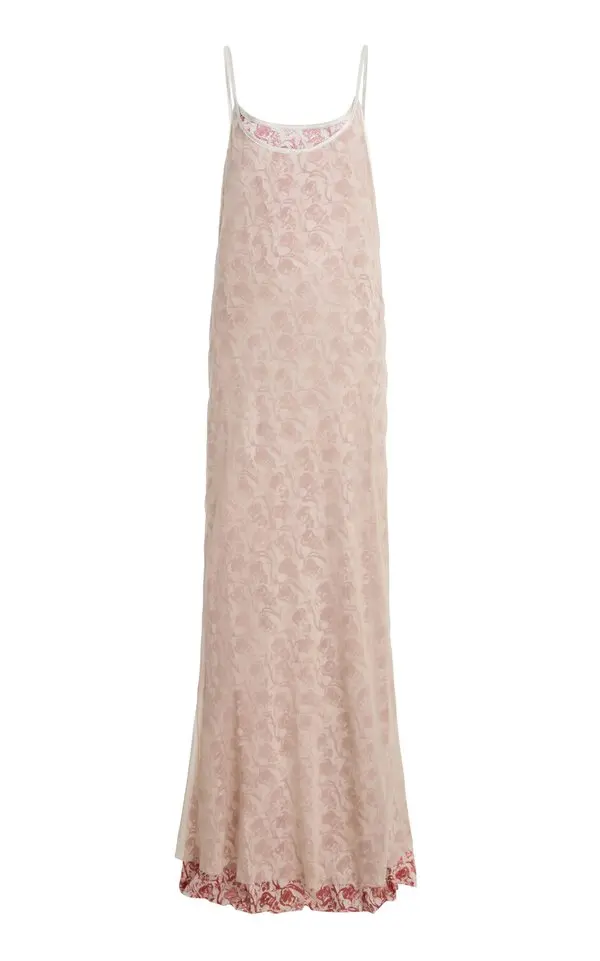 MEL USINE Ondine Double-layer Cowl-back Slip Dress