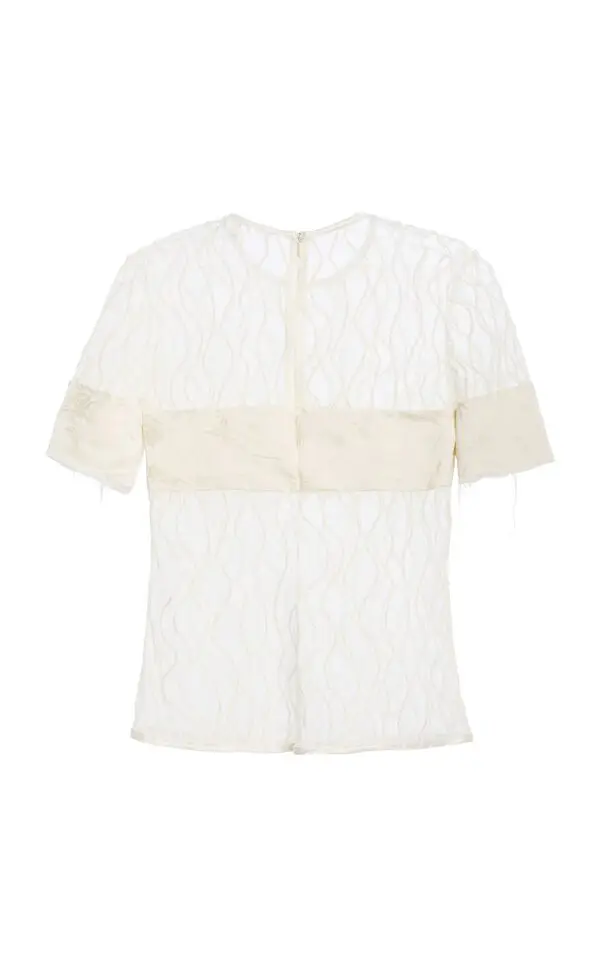 MEL USINE Perrine Cotton-blend Intarsia Banner Tee