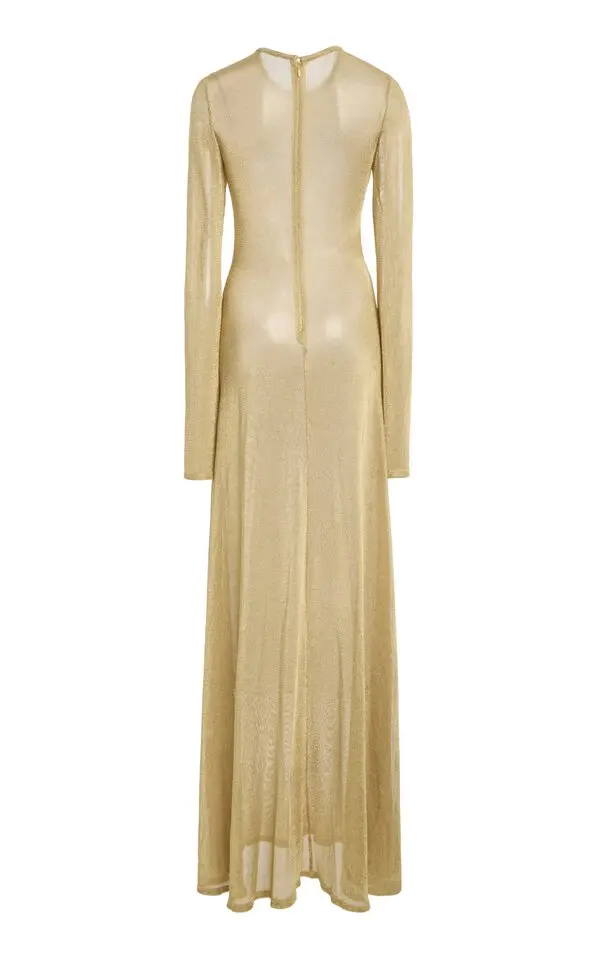 MEL USINE Veronique Chainmail-knit Long-sleeve Gown