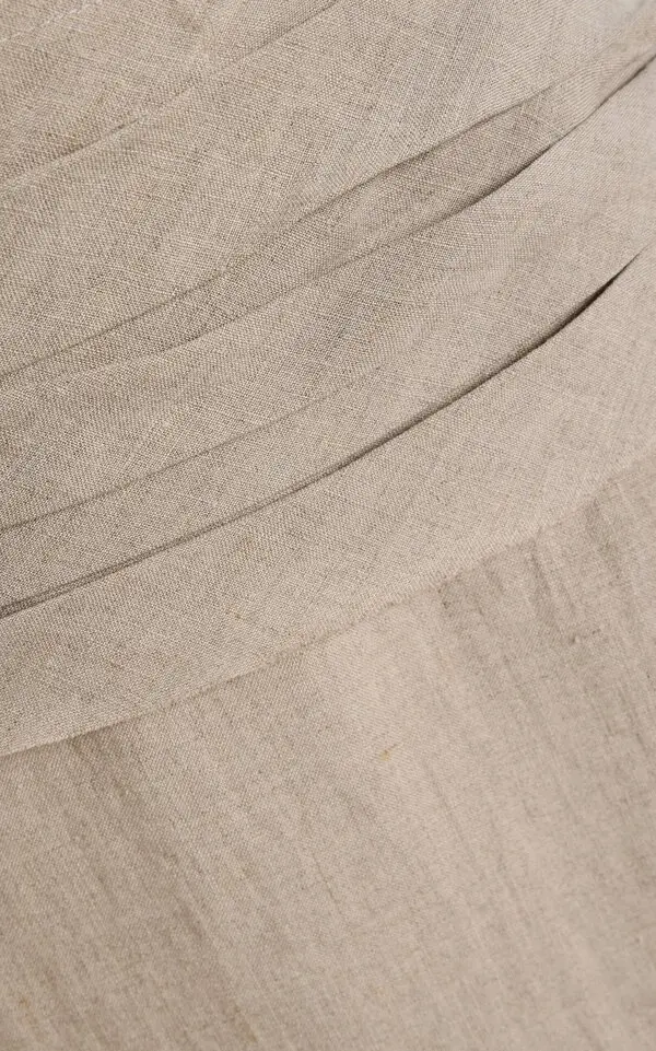 MEL USINE Enide Linen Draped Yoke Field Skirt