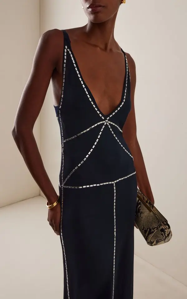 Altuzarra Delani Embellished Chiffon Midi Dress