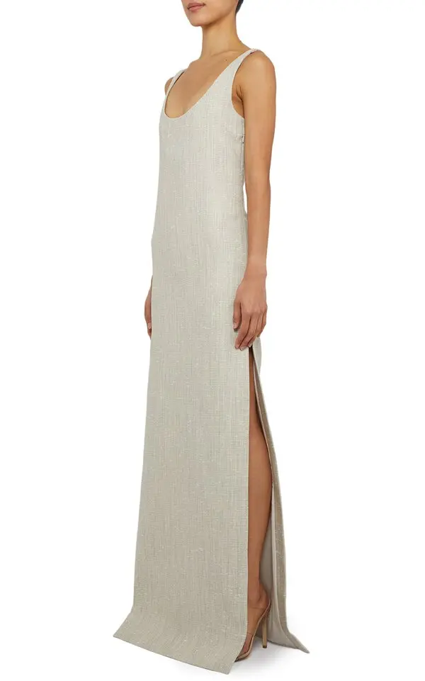 Prabal Gurung Double-faced Italian Wool-cotton-silk Mix Tank Dress