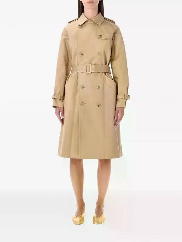 A.p.c. Double-breasted Belted Trench Coat
