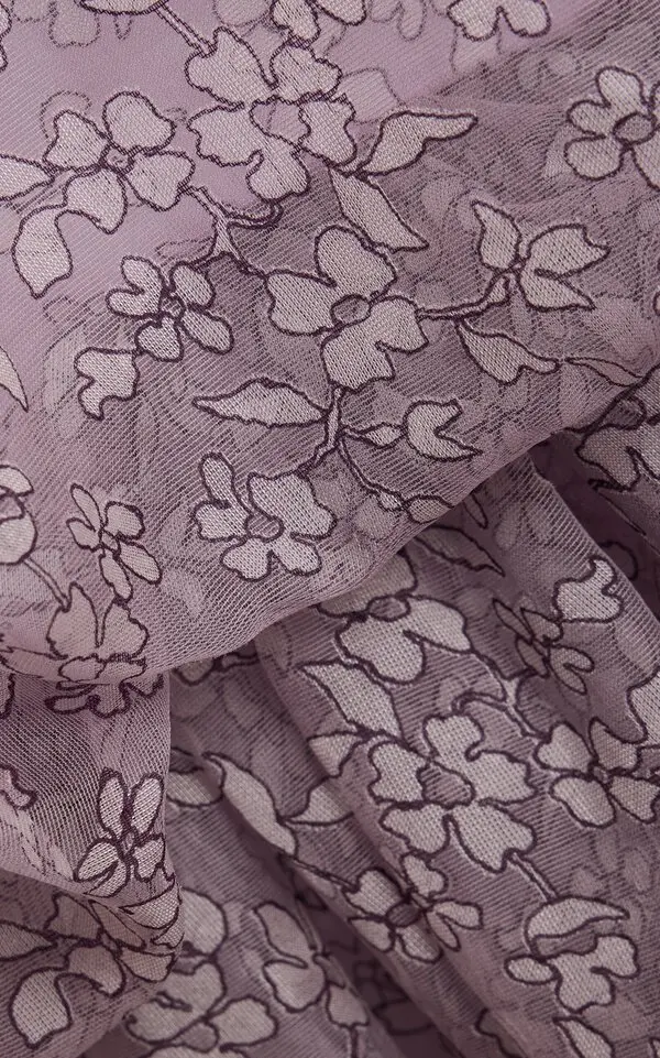 Prabal Gurung Open-weave Floral Silk Gazaar Cocoon Tie Gown