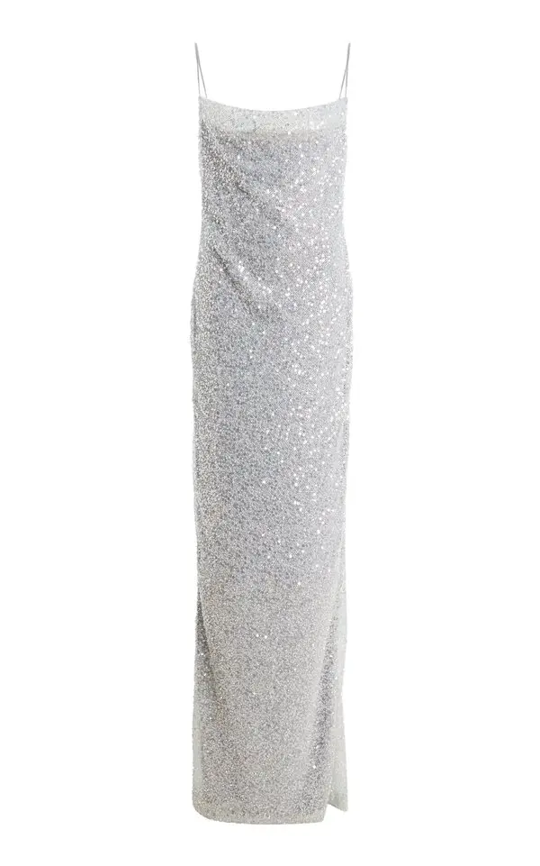 Prabal Gurung Sequin Cowl Neck Slip Dress