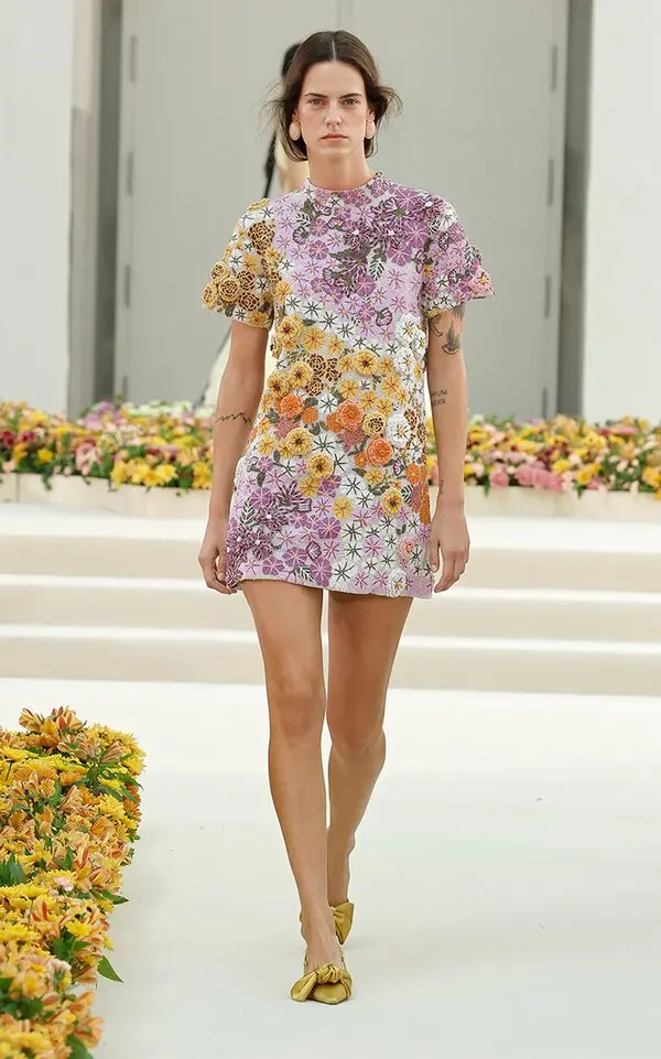Agua Bendita Iris Embroidered Mini Dress